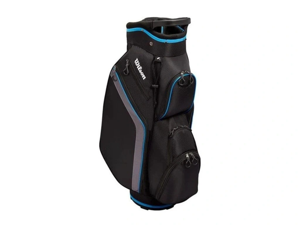 Wilson Lite Cart Bag NZ | Black/Charcoal/Blue | 14-Way Top
